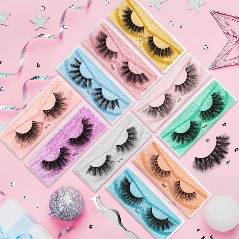3D Wispy False Eyelashes - Reusable Faux Mink Lashes for Dramatic ...
