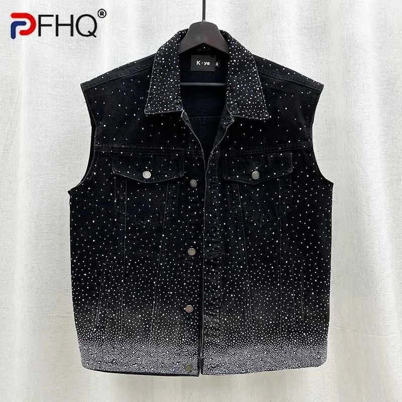 Men's Denim Vest Sleeveless Casual Jacket with Single Chest Patch for ...