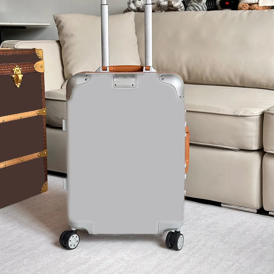 Men Women Suitcase Designer Luggage Aluminum Alloy Boarding Case 21 26 30 Inches Leather Handle Large Capacity Travel Trolley Case Suitcases From 260 77 DHgate