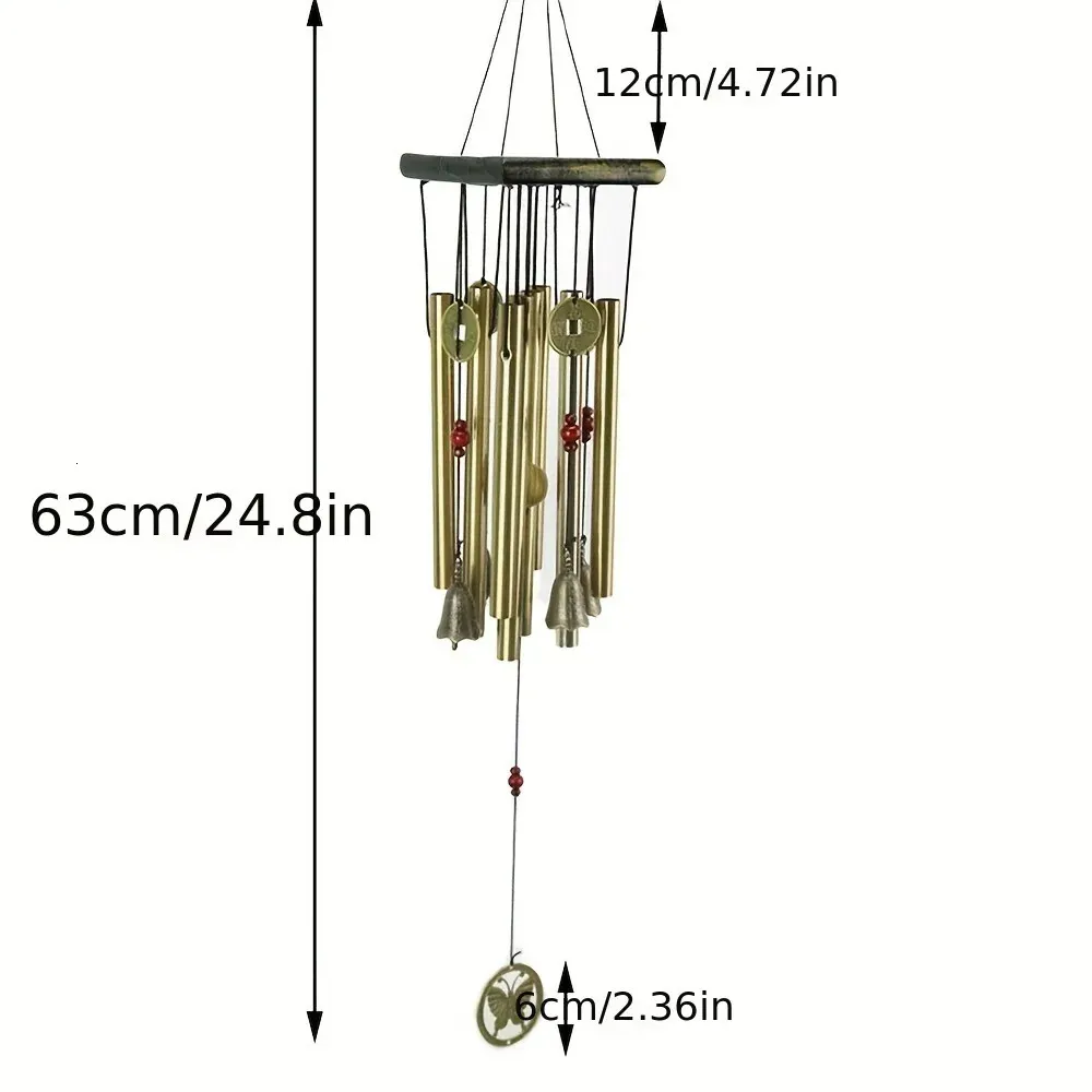 Large Outdoor Wind Chimes with Copper Bells, Antique Style, Aluminum ...