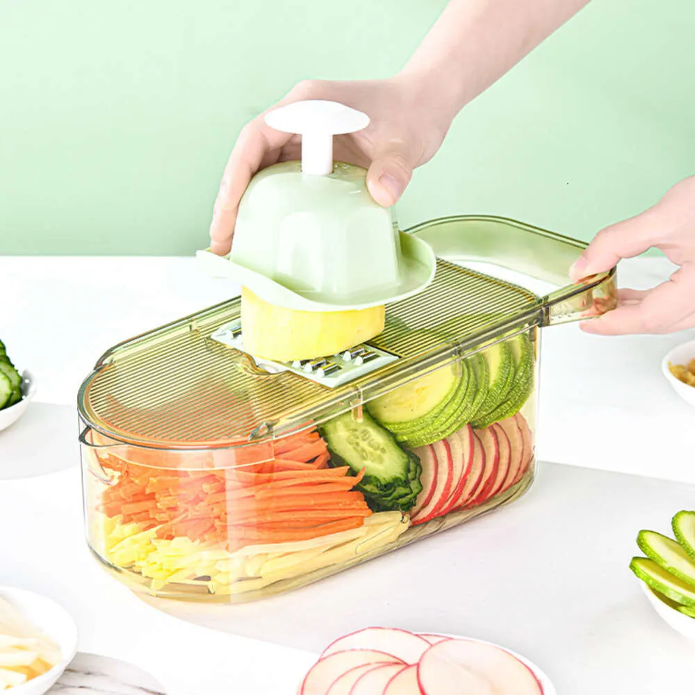 Multifunction Vegetable Cutter & Slicer - Stainless Steel Blades, Fruit ...