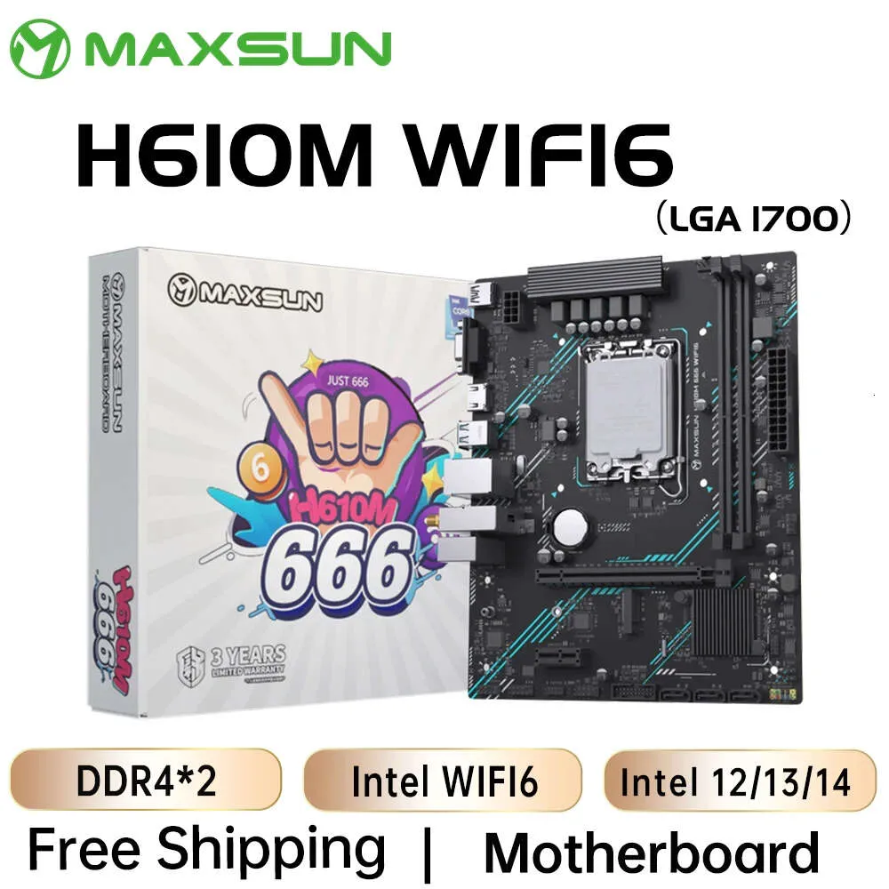 MAXSUN H610M WIFI D4: Intel LGA 1700 CPU, DDR4, M.2, PCI-E 4.0 ...