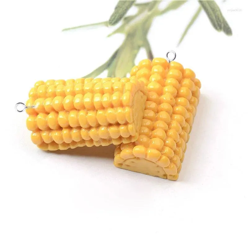 10 Resin Corn Pineapple Charm Realistic Food Simulation Pendants For ...