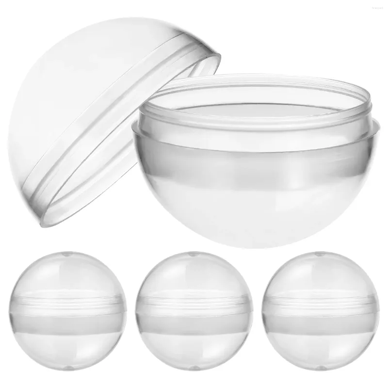 Clear Fillable Round Plastic Container Figurines For DIY Claw Vending ...