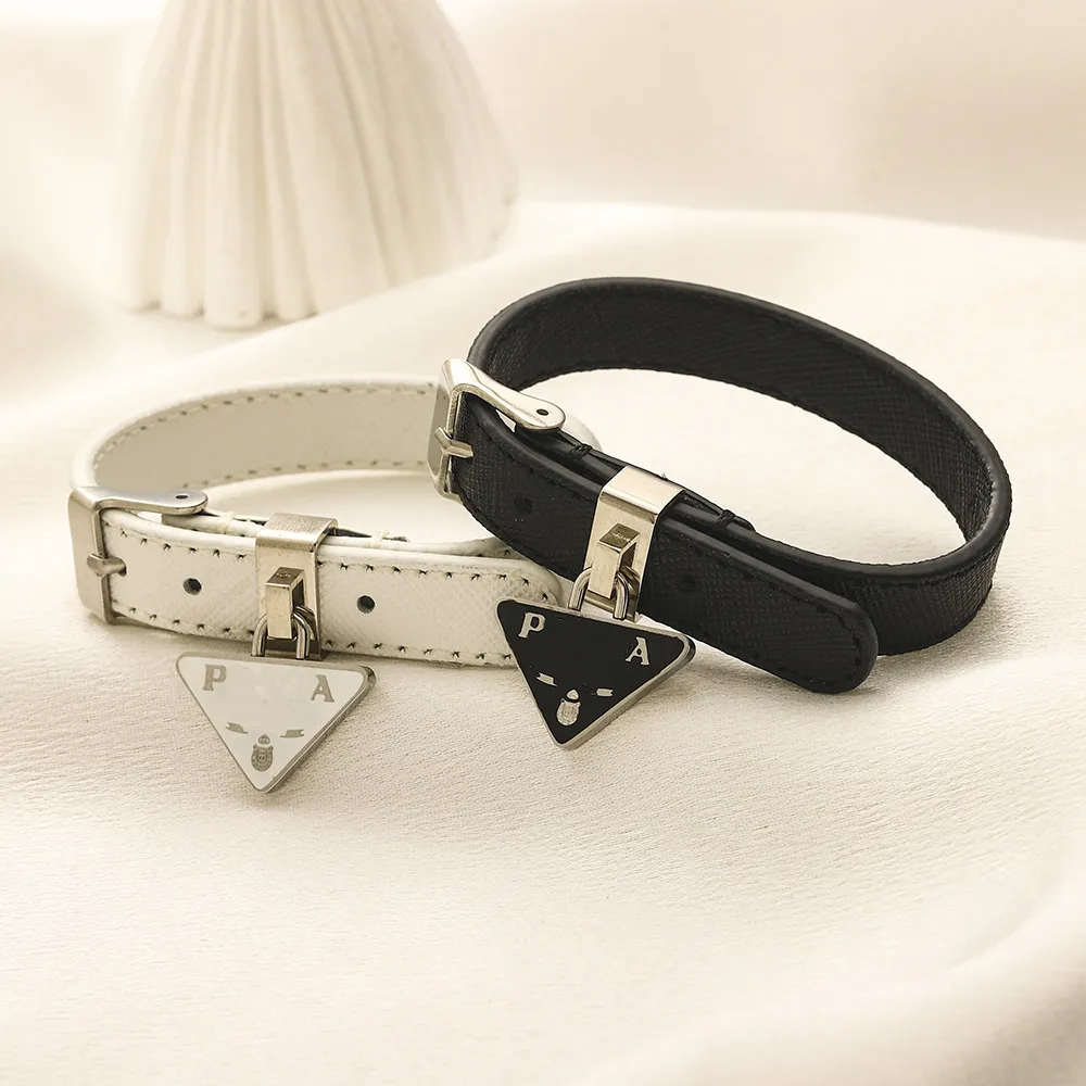 Designer Leather Bracelets: Adjustable Leather Wristband with Geometric ...