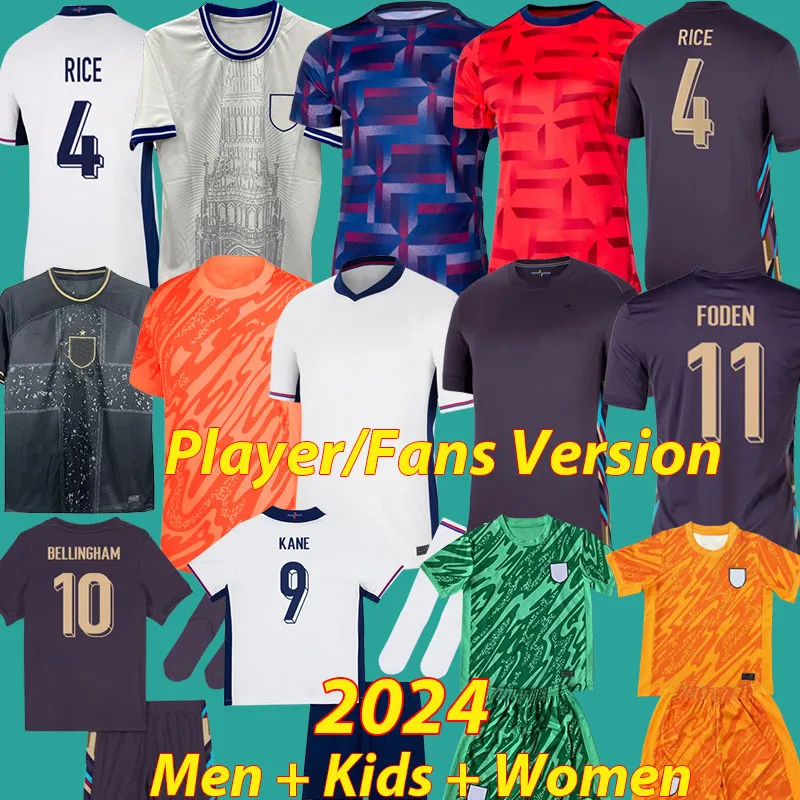 2024 England Soccer T Shirts SAKA BELLINGHAM, RICE, KANE, PALMER, SHAW ...
