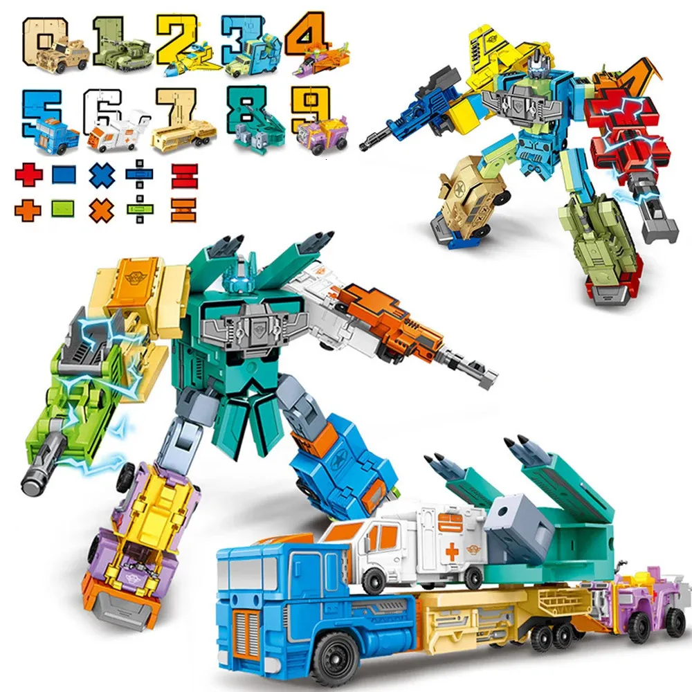 Transforming Robot Toys: Interactive Math Educational Toy Set For Kids ...