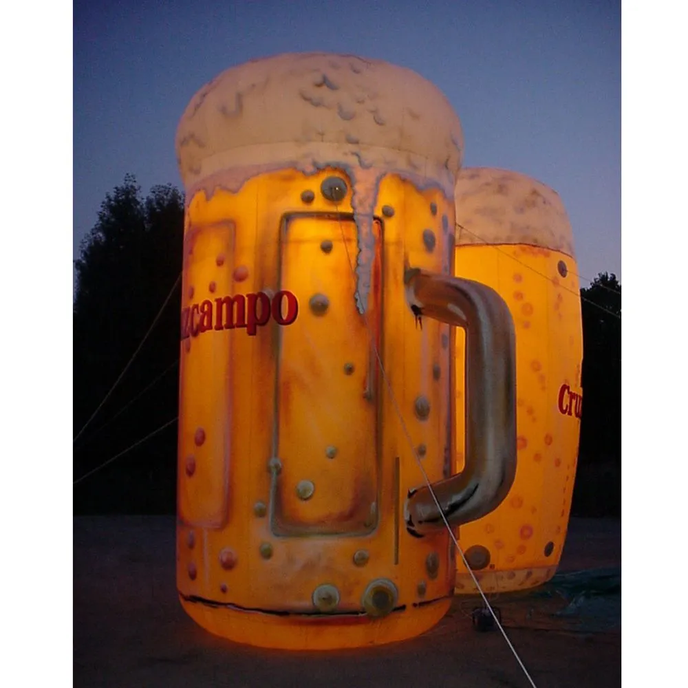 DHgate.com:Giant Inflatable Beer Bottle LED Glass Mug Balloon, 3m/10ft ...