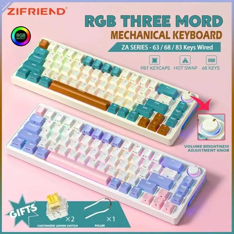 DHgate.com:ZIFRIEND ZA Series: PBT RGB Hot-Swappable Wired Mechanical ...