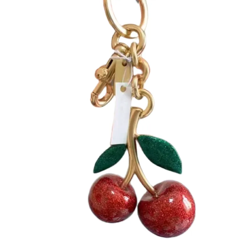 Cherry Keychain CO Rings Bag Charm Decoration Fashion Accessory Pink ...