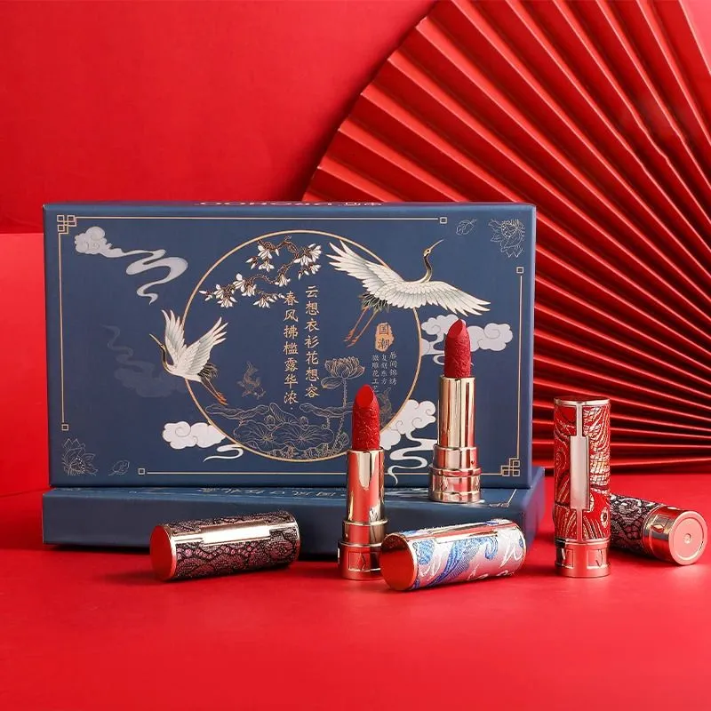 DHgate.com:Chinese Style 5pcs Matte Lipstick Gift Set - Moisturizing ...
