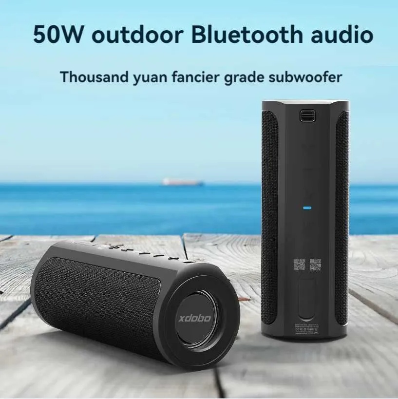 Xdobo Hero 1999 50W Portable Outdoor Bluetooth Speaker System IPX7 Waterproof TWS Stereo Boombox ...