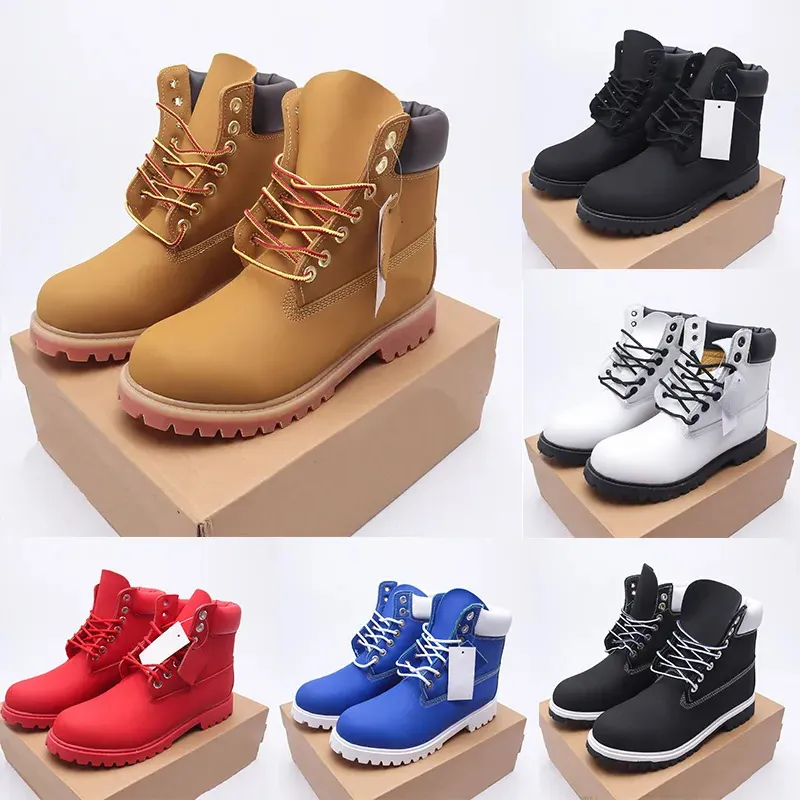 Martin Boots Unisex Lace-Up Ankle Boots with Kitten Heel Full Grain PU ...