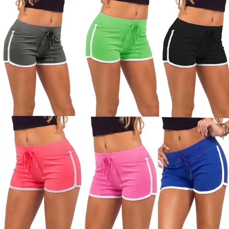 DHgate Summer Elastic High Waist Cotton Casual Shorts for Women Sports Yoga Short Pants Apparel
