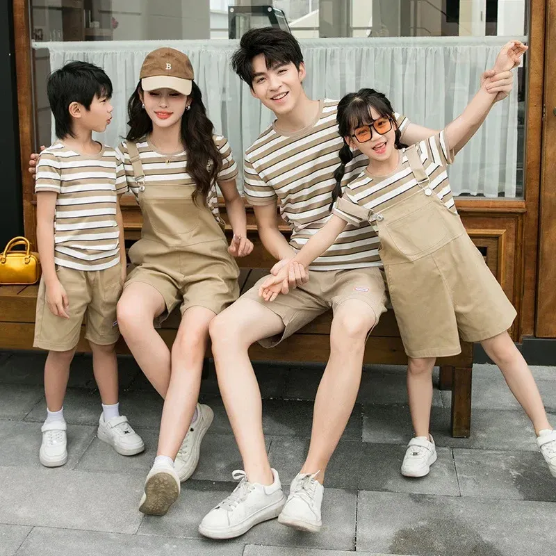 Family Matching Clothing Set: Casual Style Parent Child Outfits Cotton ...