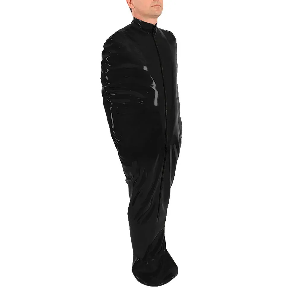 Sleeping Bag Body Suit: Unisex Vinyl PVC Bondage Sack with Front Zipper ...