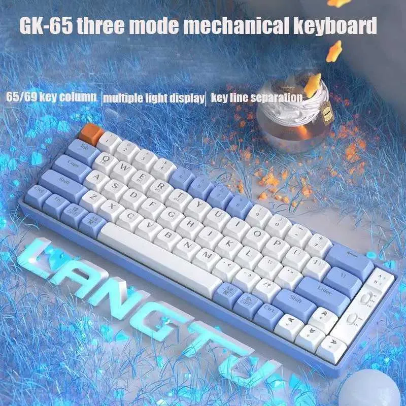Wireless Bluetooth Gaming Mechanical ridmik keyboard with 2.4G ...