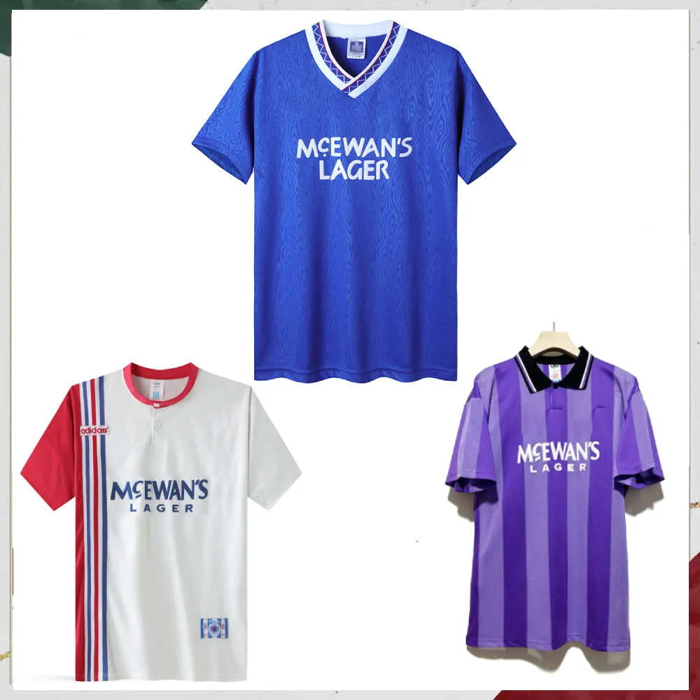 Glasgow Rangers FC Retro Vintage Soccer T Shirts 90, 9294, 95, 96, 97 ...