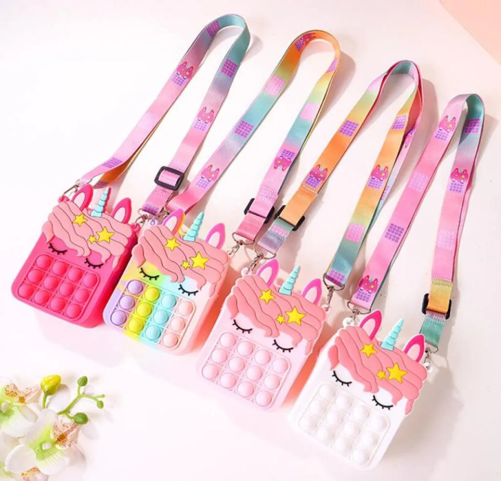 Unicorn Bubble Shoulder Bag Sensory Puzzle And Educational Gift With ...