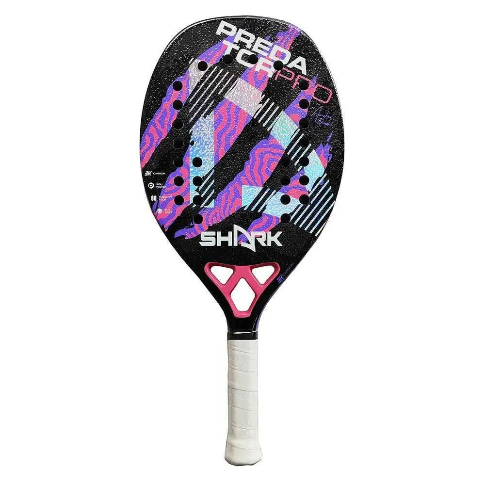 Beach tennis racket 3K all carbon fiber with rough surface and EVA foam ...