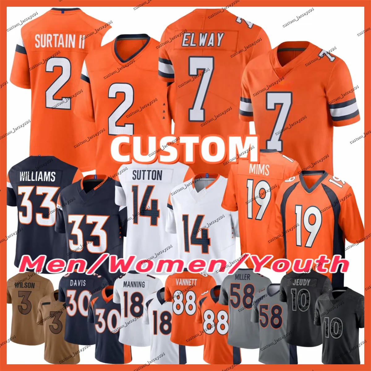 Collectible Adult Football Fan Apparel Commemorative Team Color Jersey ...