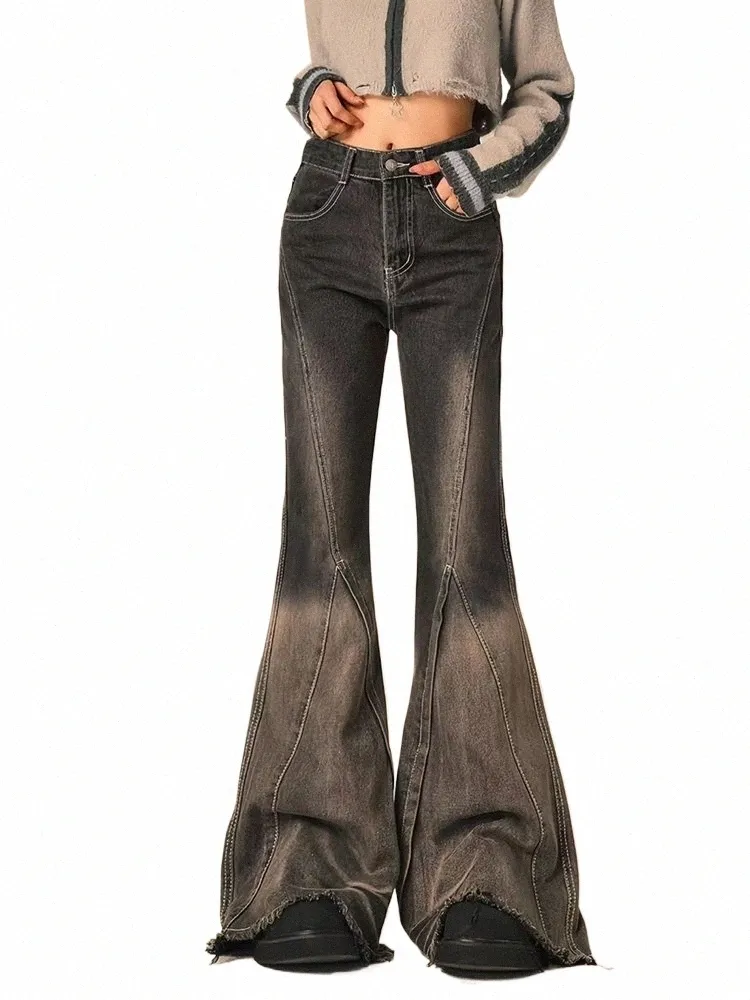 DHgate.com:2024Korean Burr Edge Flare Jeans for Women | High DHgate.com:2024Korean Burr Edge Flare Jeans for Women | High
