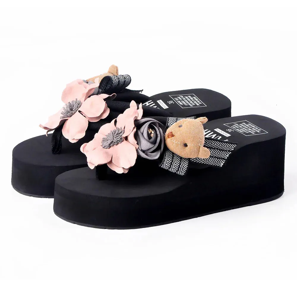 DHgate.com:Summer Breathable Heightening Sandals | Flower Flip Flops ...