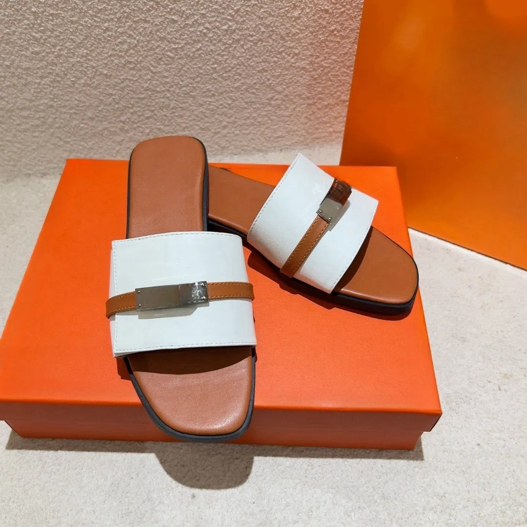 Designer Brand Leather Suede Slide Sandals Womens... From Trendyshoes ...
