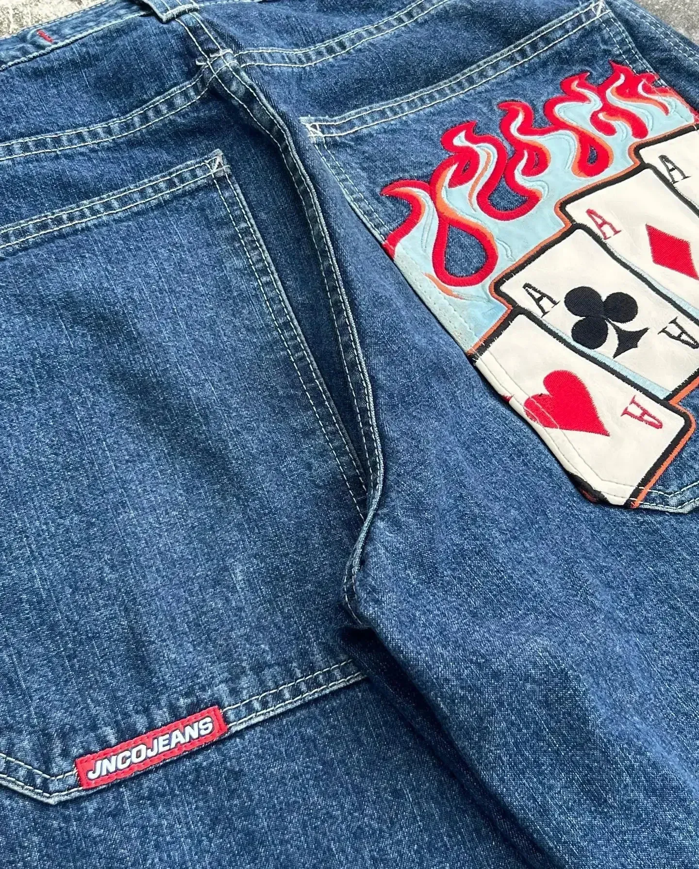 JNCO Y2K Embroidered Vintage Selvedge Jeans High Quality Street ...