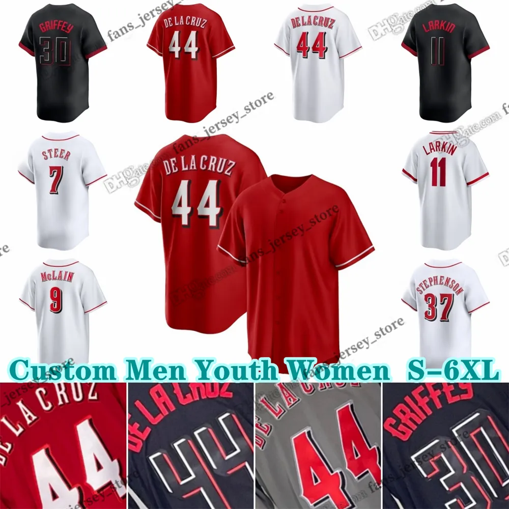 Custom All Red Baseball Uniforms Featuring Elly De La Cruz, Jonathan ...