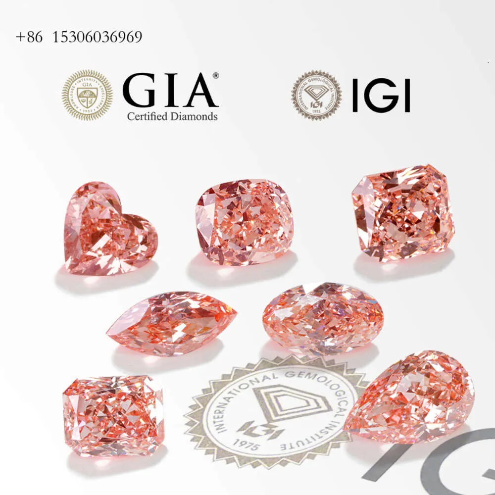 Certified Pink Lab Grown Oval Pear Loose Natural Diamond Stone 1Ct/4Ct, GIA IGI Certified ...
