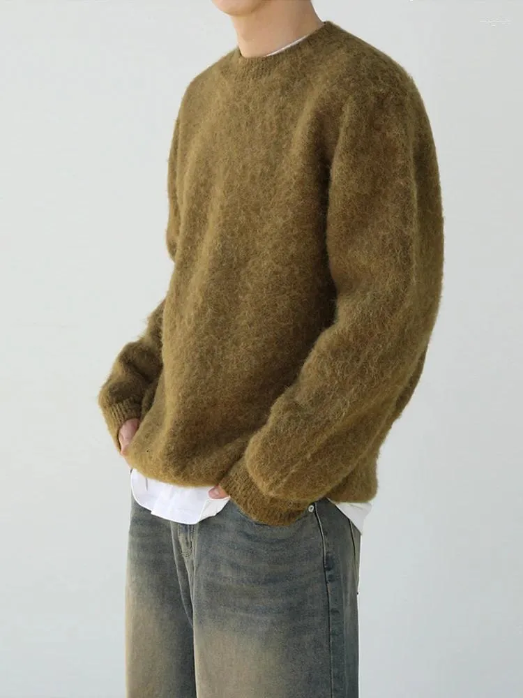 Mens Spring Sweaters Autumn Winter Jacquard Knit Pullover: Long Sleeve ...