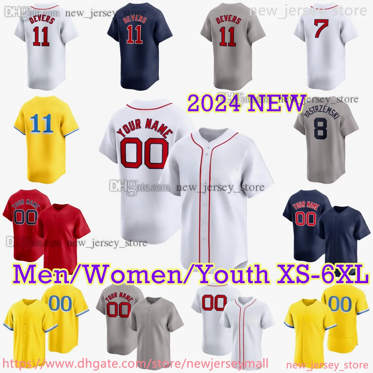 Custom XS 6XL 2024 City Connect Baseball Jersey 10 Trevor Story Masataka Yoshida Rafael Devers ...