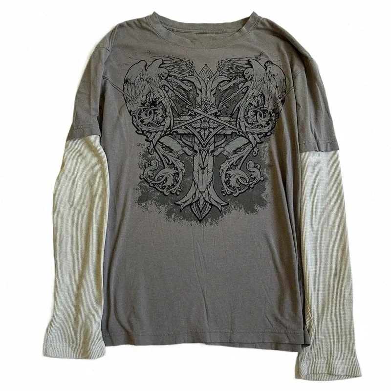 DHgate.com:Y2K Cyber Grunge Womens Cross Print T-shirt DHgate.com:Y2K Cyber Grunge Womens Cross Print T-shirt