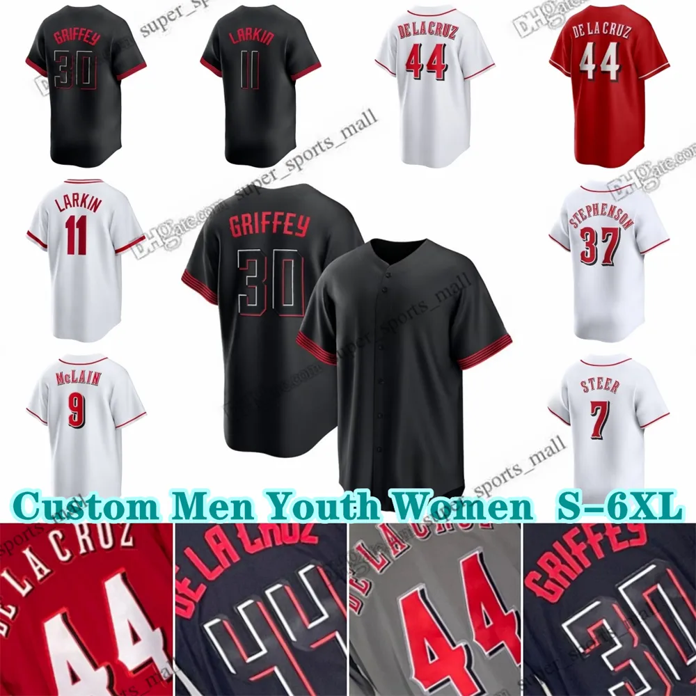 Official All Red Baseball Uniforms Featuring Elly De La Cruz, Ken ...