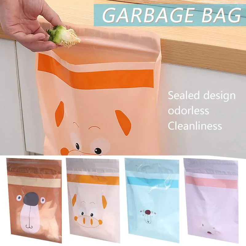 Cartoon Themed Disposable Garbage Bags With Adhesive Multiple Cartoon ...