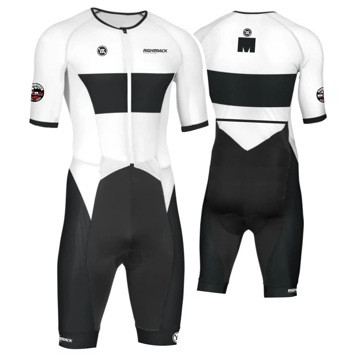 RIGHTTRACK Trisuit Mens Summer Triathlon Race Short Sleeve Skinsuit ...
