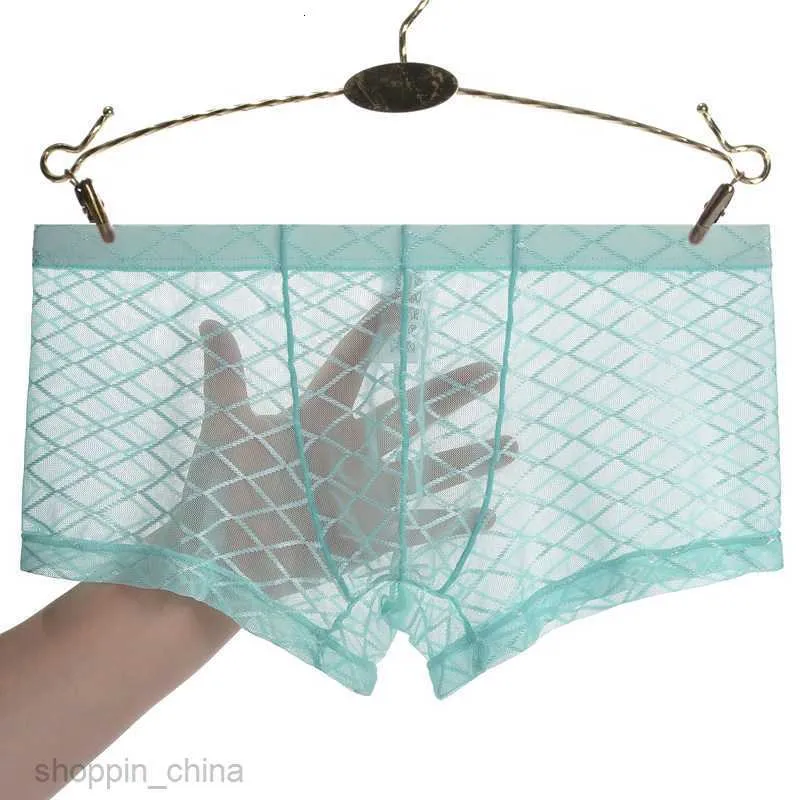 Breathable Men's Boxer sheer underwear with Mesh Transparent ...