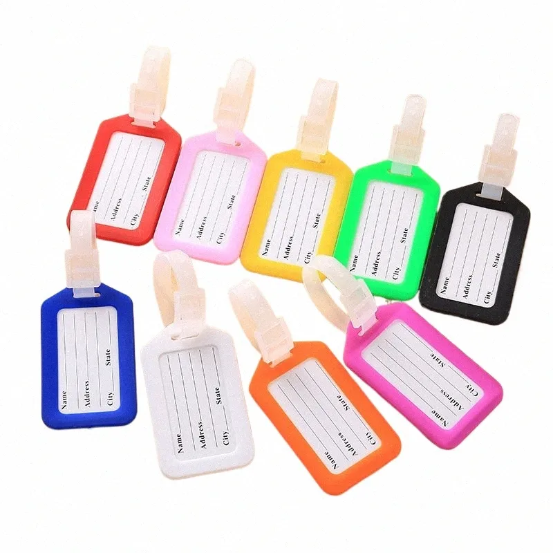 Cute Lage Tag Plastic Baggage Tags Women Men Boarding Ship Suitcase ID ...