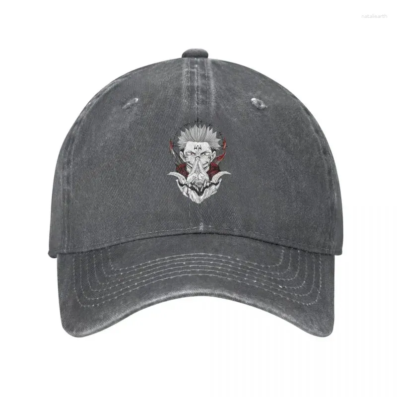 Jujutsu Kaisen Sukuna Denim Baseball Cap Adjustable Cowboy Hat For ...