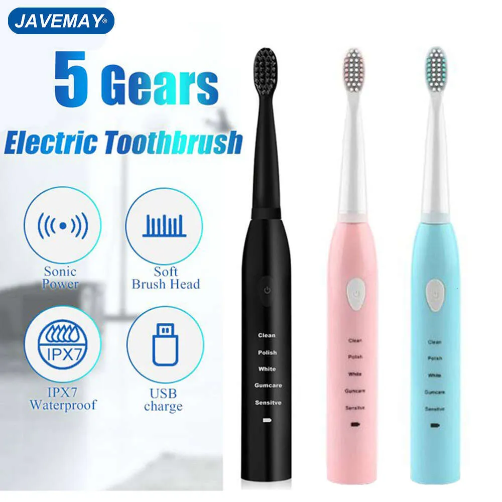 Super Sonic Electric Toothbrush for Adults Kid Smart Timer Whitening ...