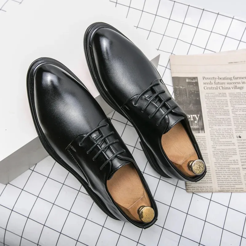 Formal Shoes For Men LIBERTYZENO Mens Oxford Leather Lace Up Formal ...