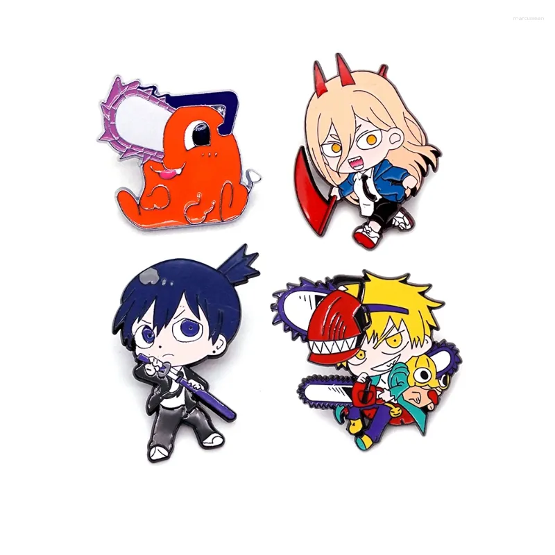 Denji Makima Pochita Brooch Anime Lapel Pin It For Backpack