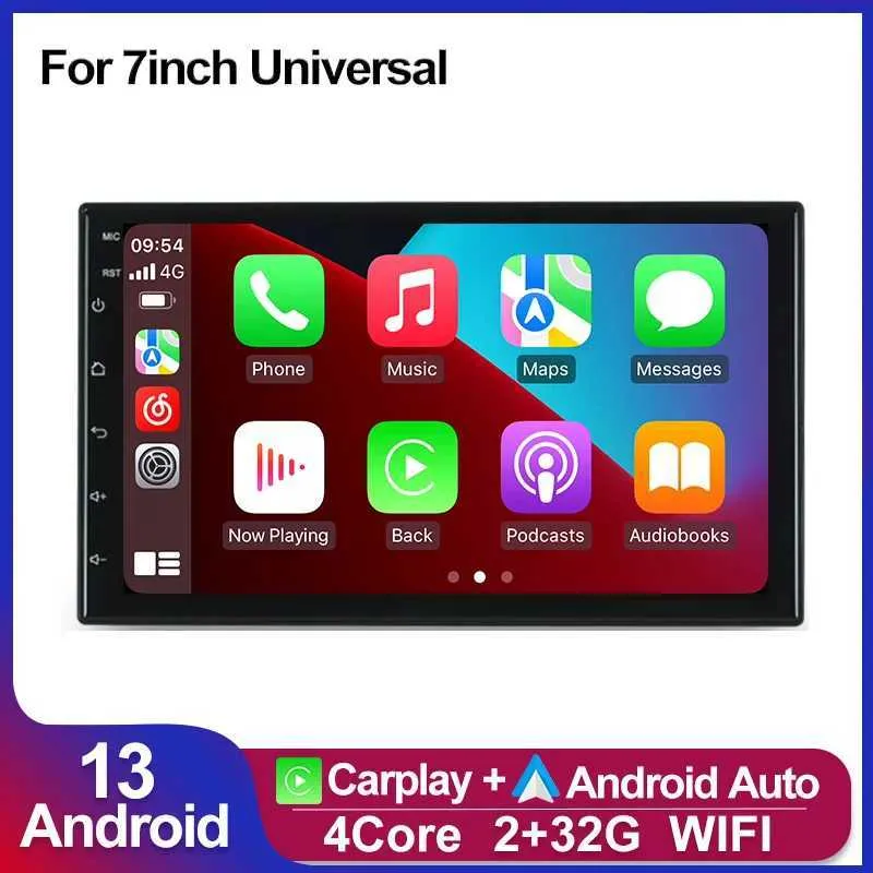7-Inch Android 13 Car Audio Video Player - Wireless CarPlay & Auto ...