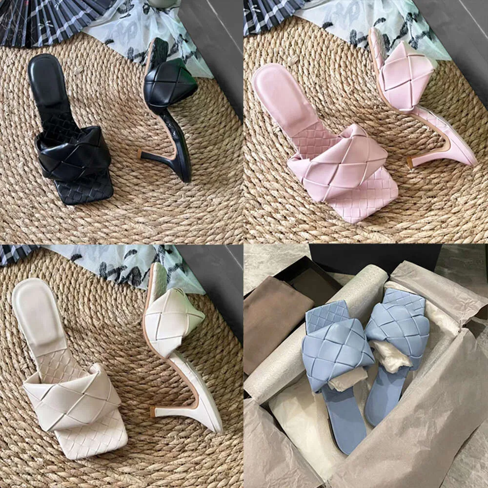 Women Flat Mules High Heels Sandals Designers Nappa Slides Ladies Mule ...