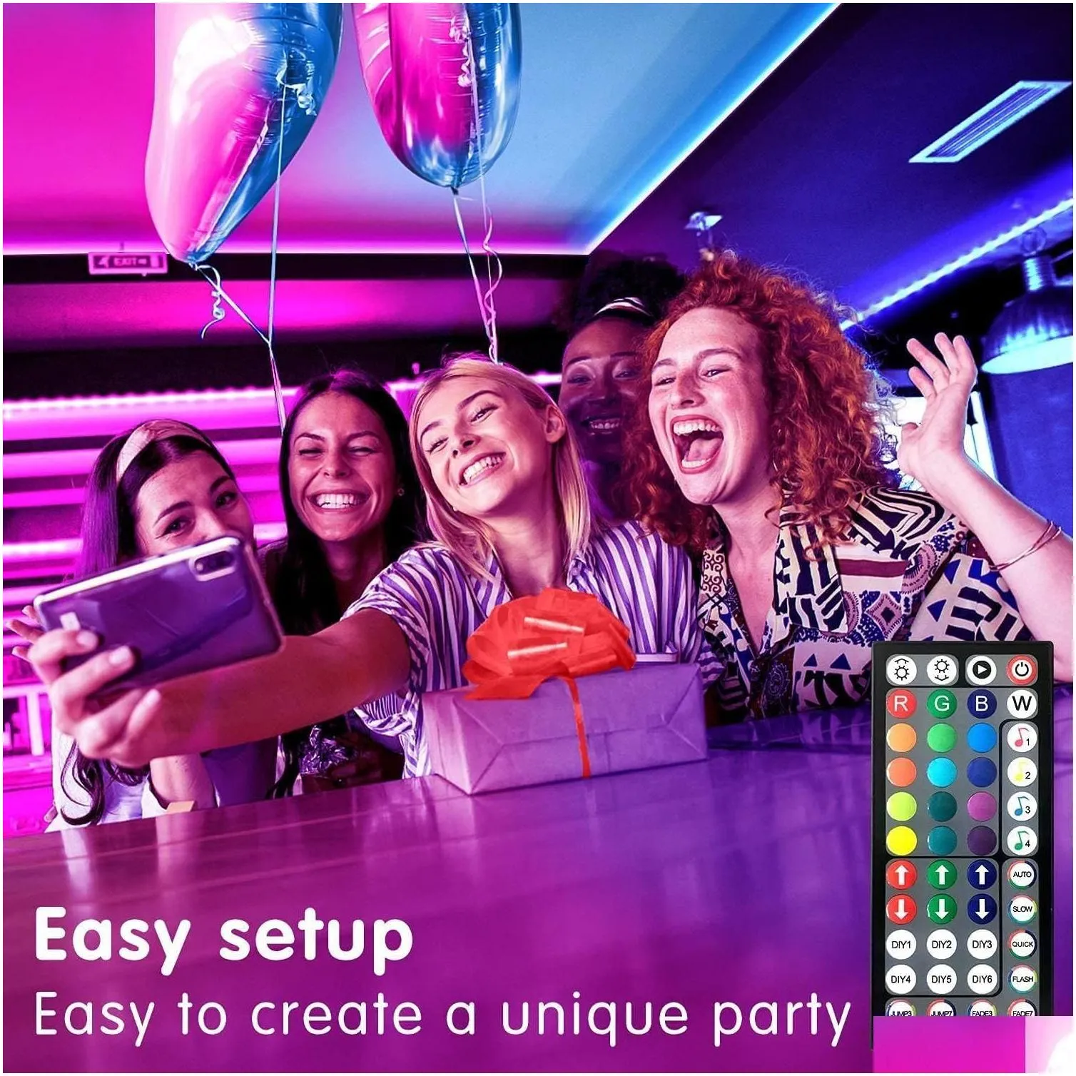 DHgate.com:Smart Music Sync LED Strip Lights: 100ft Color Changing ...