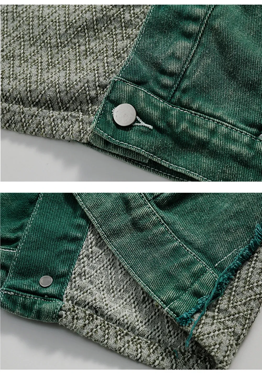 Denim Jacket with Patches Men Vintage Harajuku Patchwork Cowboy Coat ...