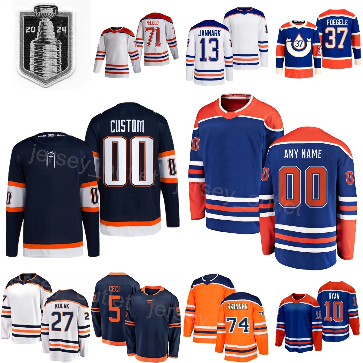 Finals 2024 2025 Hockey 10 Derek Ryan Jerseys Kids Women Men 5 Cody ...