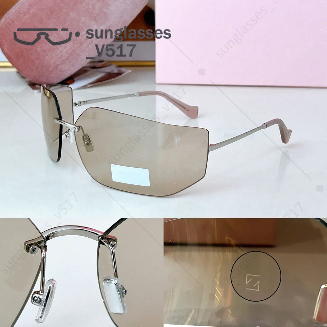 Frameless Sunglasses Women Lightweight Rimless Sunglasses With Curved ...