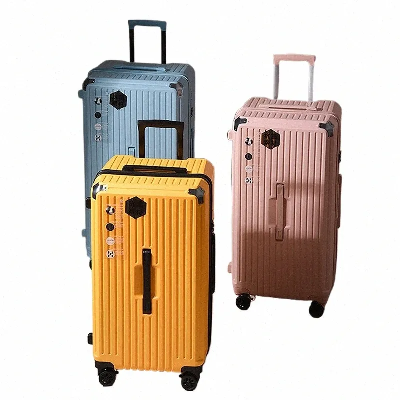 Extra Large Capacity Student Trolley Case Brake Spinner Suitcase Mens ...